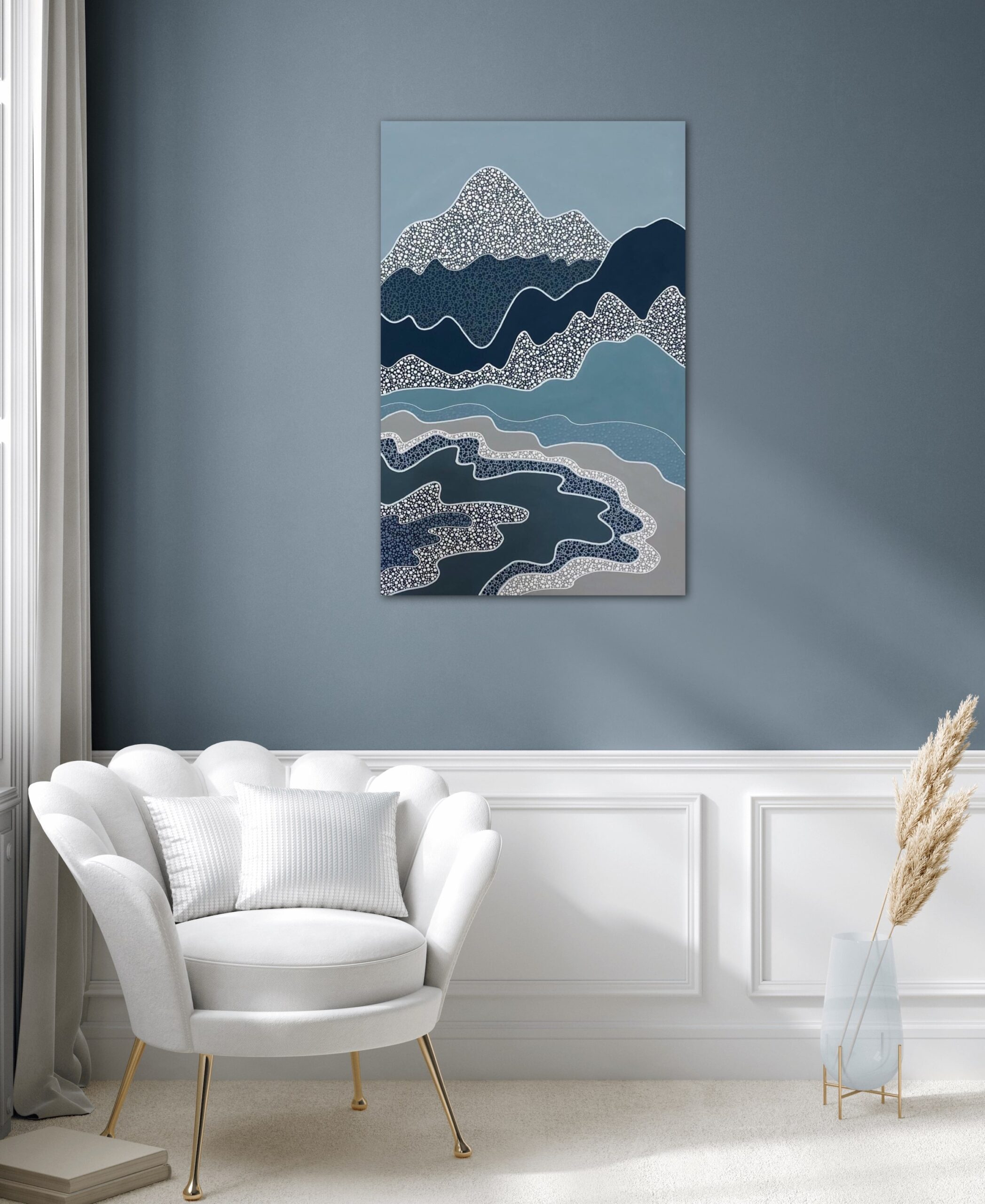 BLUE LAGOON - Unique & Original Hand Painted Artworks | Nikki Silk ...