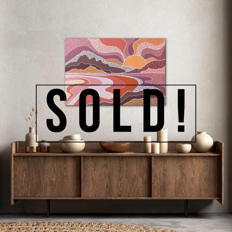 SUNSET LAKE - Unique & Original Hand Painted Artworks | Nikki Silk ...